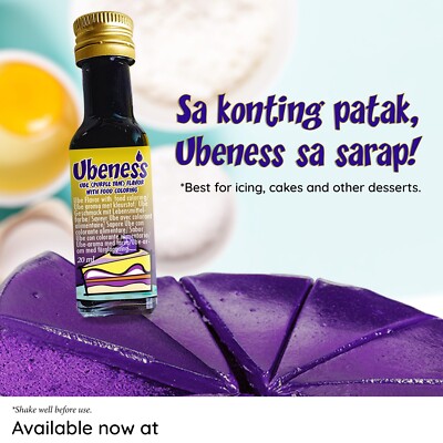 Ubeness Ube (Purple Yam) Flavor with Food Colouring 20ml Manufactured ...