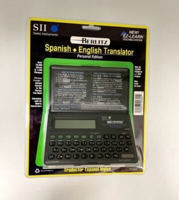 Berlitz Seiko Instruments SII Spanish - English Translator TR-2800 ...