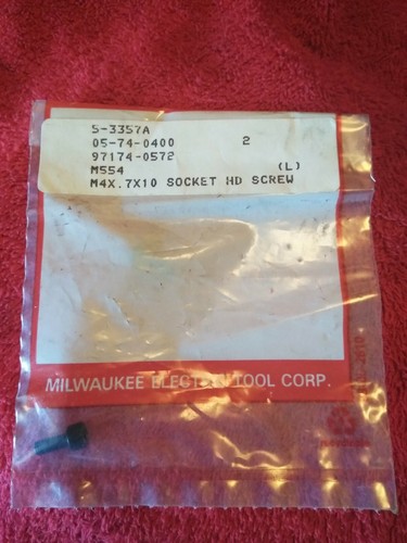 Milwaukee screw m4x. 7 x10 socket hd 05-74-0400 (s) | eBay
