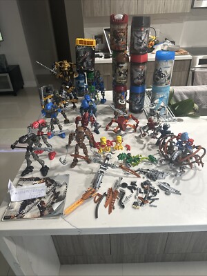 LEGO Bionicle Vintage rare 21 Figures And Masks Weapons Lot, Read ...