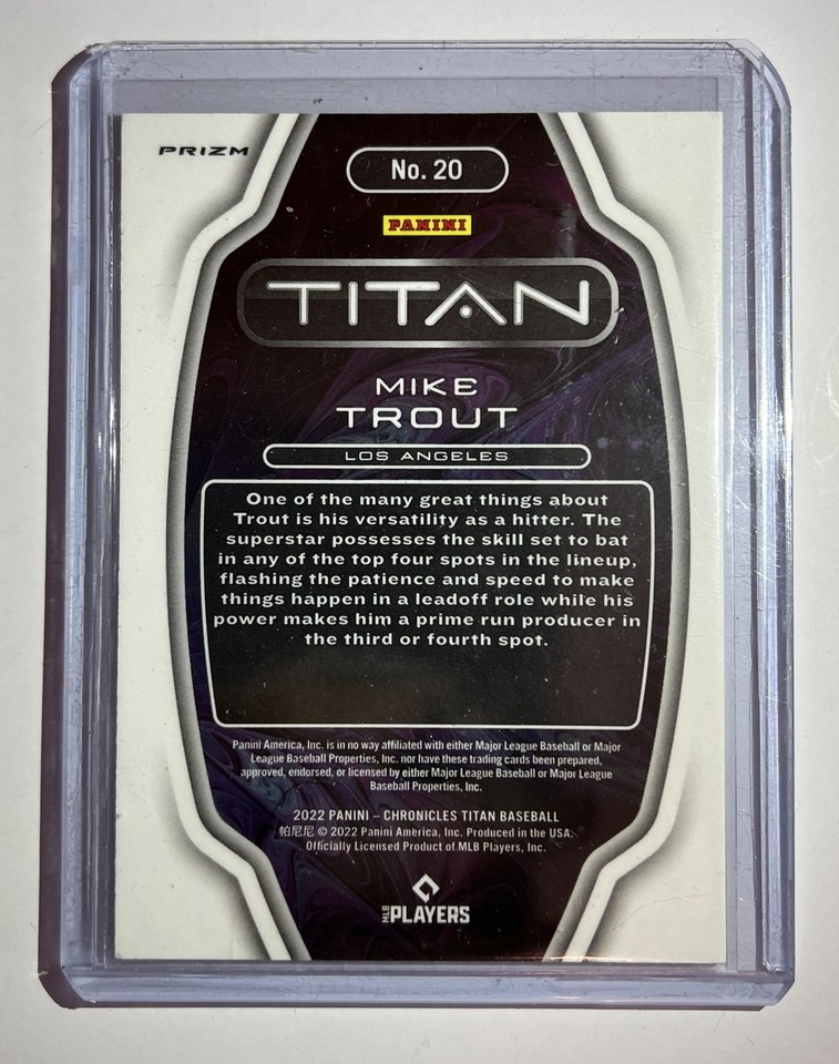 2022 Chronicles Titan Mike Trout Building Blocks Prizm #20 Angels | eBay