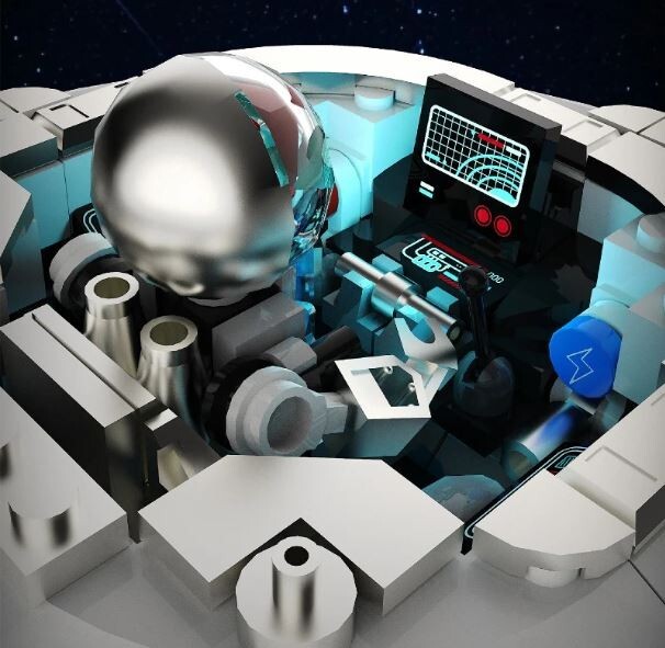 UFO Spacecraft Technic Building Blocks MOC Alien Flying Saucer Brick ...