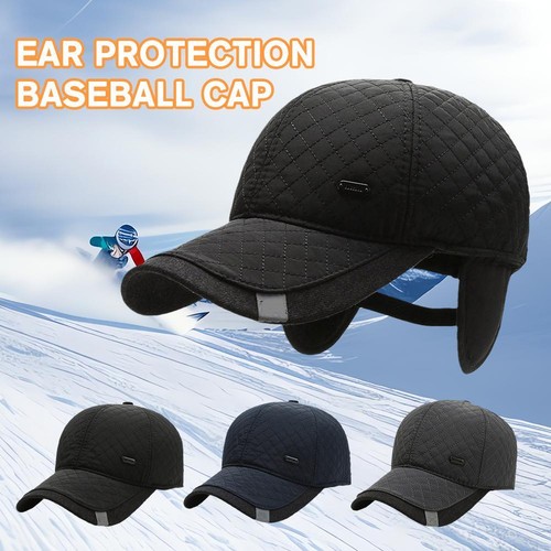Men's Winter Warm Hat Thick Hats with Ear Flaps Protectors Baseball ...