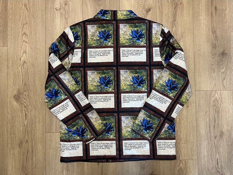 Magic the Gathering Black Lotus Jacket Size Large Dumbgood MTG All Over ...