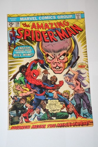 Amazing Spiderman 138! 1974! 1st Appearance of the Mindworm! | eBay