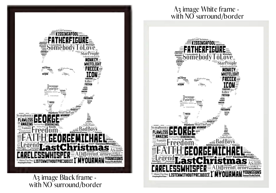 George Michael Portrait in songs - Icon Keepsake/Gift/Collectable UK ...