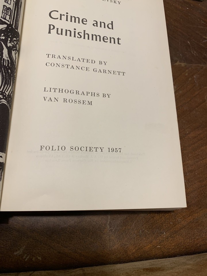 crime and punishment dostoevsky hardback, Folio Society 1st Edition ...