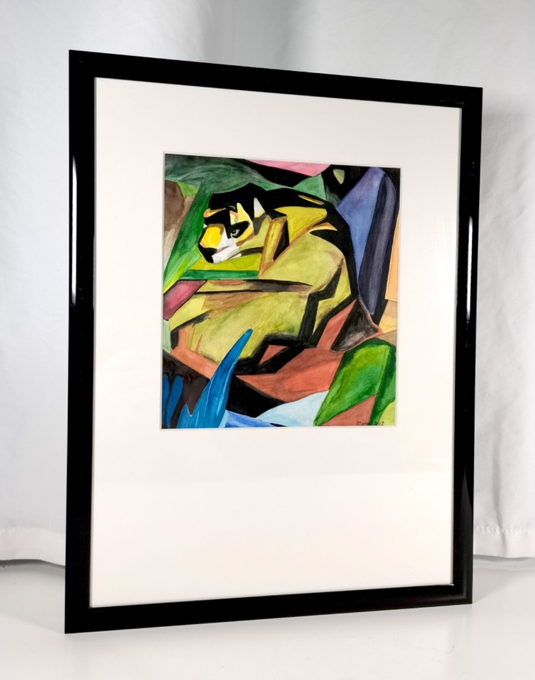 Der Tiger nach Franz Marc Replik Gemälde Blauer Reiter Fauvismus ...