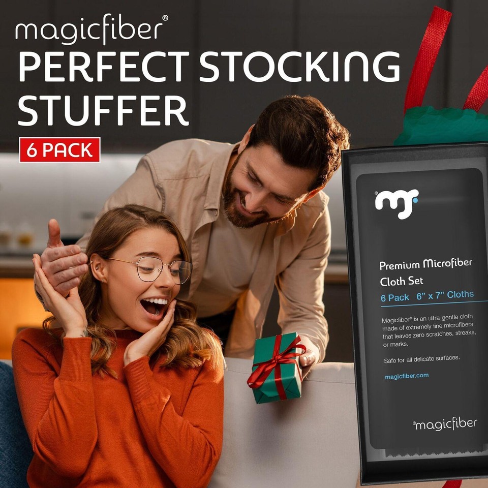 Magicfiber Microfiber Cleaning Cloth, 6 Pack - Premium Cloth for ...