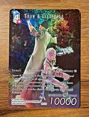 Final Fantasy TCG Snow & Lightning PR-158 Full Art *FOIL* Card Promo ...