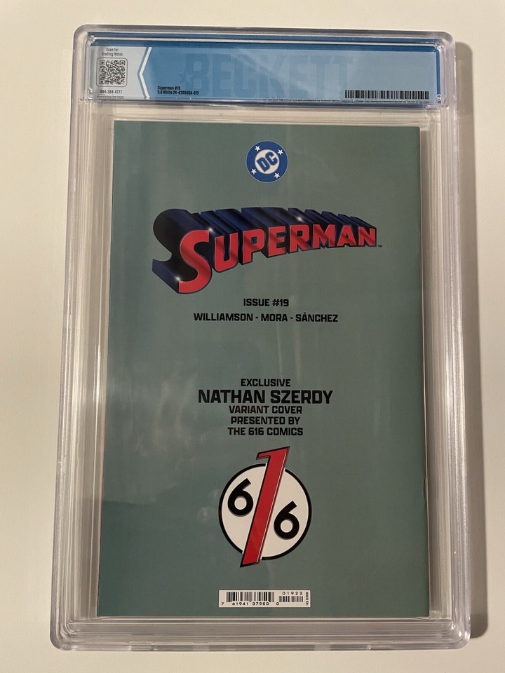 Superman 19 CBCS 9.8 White Pages DC 616 Nathan Szerdy Supergirl Diner ...