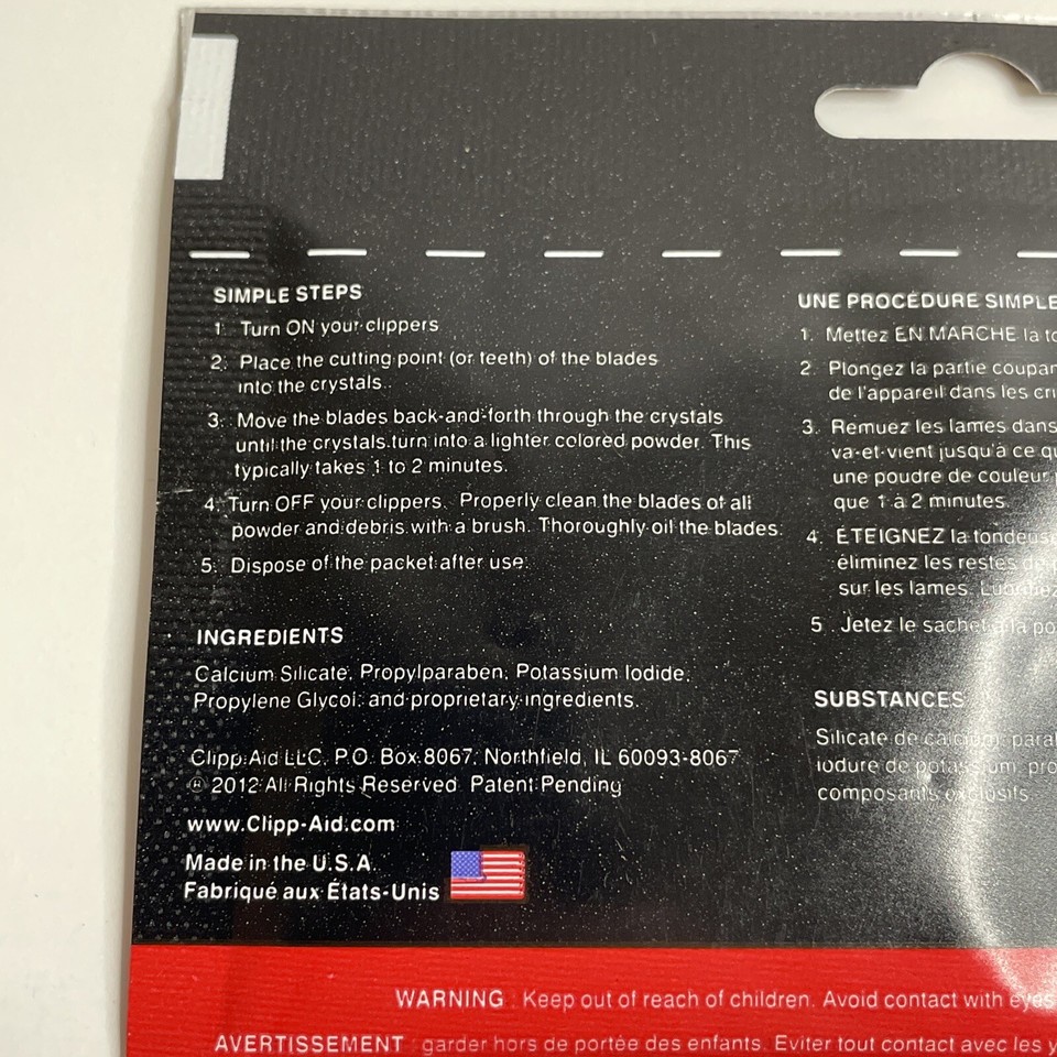 X4 Packs Clipp-aid Granules For Sharpening Clipper Blades for Hair/Pet ...