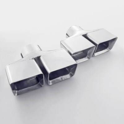 Stainless Steel Square Out Exhaust Tips 3" Inlet Staggered Angle Cut ...