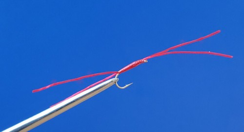 3 x Red Apps red rib epoxy Bloodworm Flexi Floss Buzzers Trout FLY ...