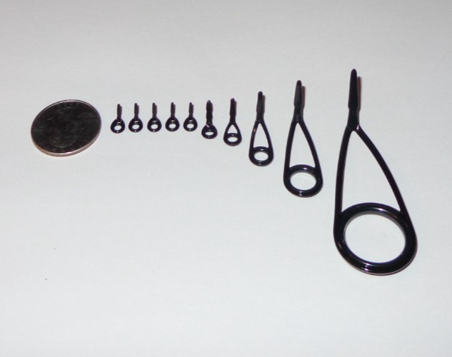 Set 10 Fuji BKLAG Slim Ring Black K-Series Fishing Rod Spinning Guides ...