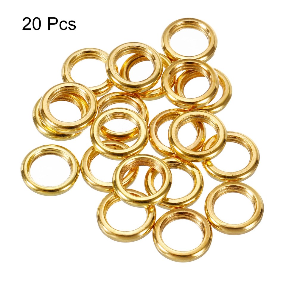 20pcs M10 Round Nuts Jam Nut Lock Fasteners for Threaded Pipe Gold | eBay