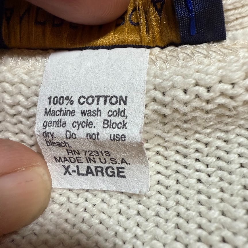 Andrew Rohan x Disney Cast Exclusive Sweater Mens XL Ivory Button Long ...