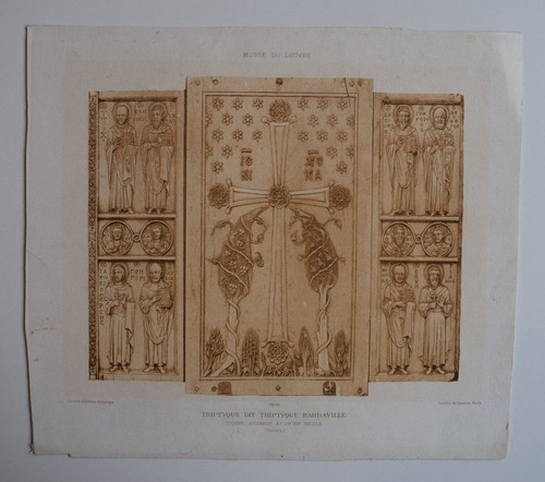 TRIPTYQUE HARBAVILLE Musee Louvre Byzance GRAVURE ca 1889 | eBay