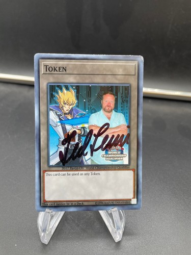 Signed Jack Atlas Voice Actor Token w/Character Ted Lewis Yugioh Very ...