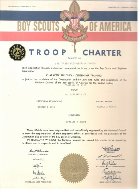 1959 Boy Scout Charter Troop #127 Detroit Michigan | eBay