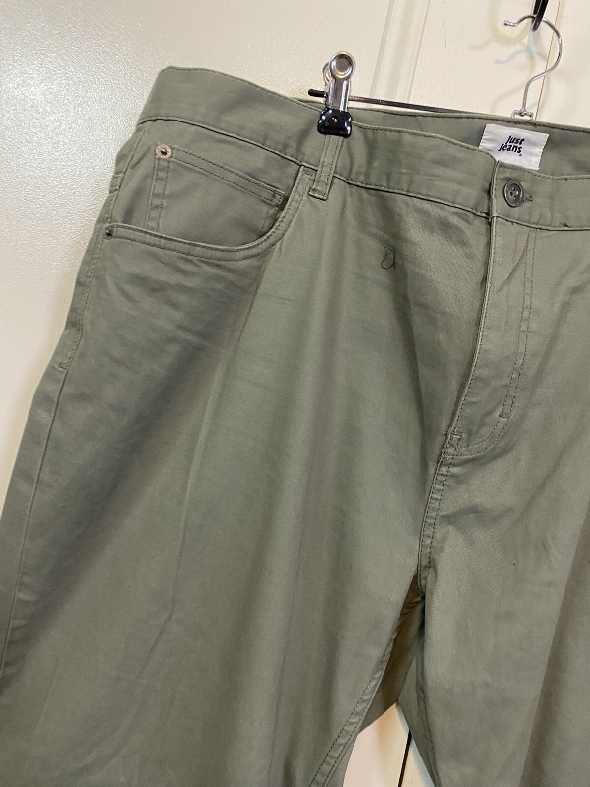 Just Jeans Mens Size 42 Khaki Stretch Slim Straight Pants New Without ...