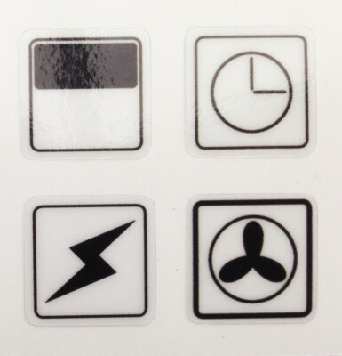 4x Cooker Oven Stove Range Stickers Symbols Replacement Labels Knob ...