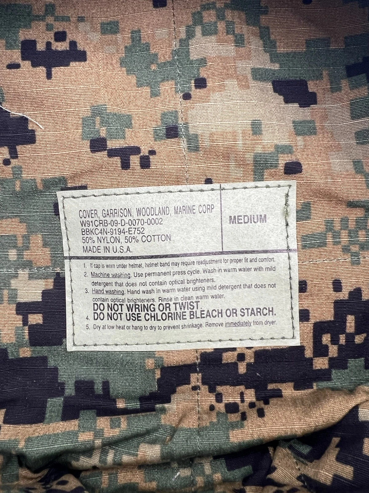 USMC Woodland MARPAT 8-Point Garrison Cap – Marine Corps Cover (Choose ...