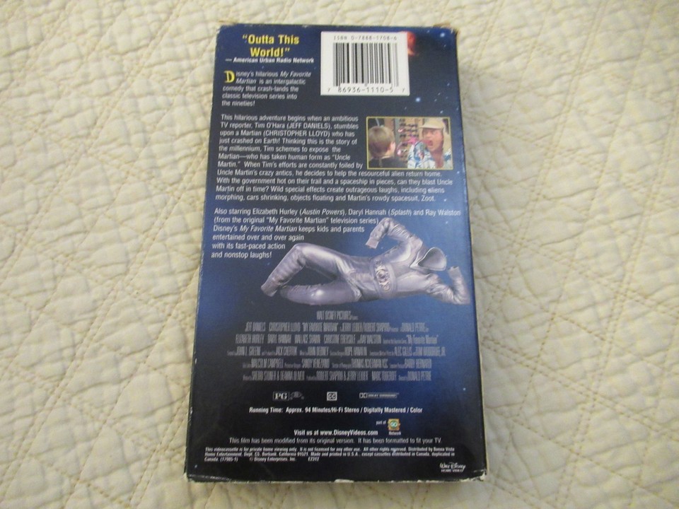 Disney's My Favorite Martian (VHS) (Jeff Daniels, Christopher Lloyd) | eBay
