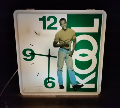 RARE Vintage 1994 KOOL Light Up Clock Advertisement 23 X 23 READ ...