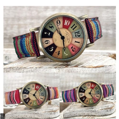 Boho Style Quartz Watch Rainbow Color Bohemian Watch Wrist Watches ...