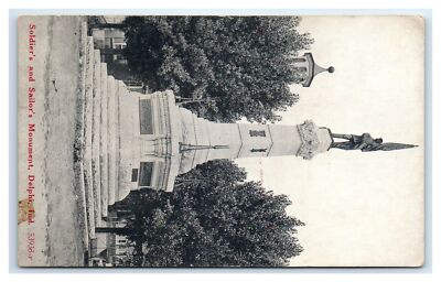 1914 DELPHI, IN Postcard- SOLDIERS AND SAILORS MONUMENT IND | eBay