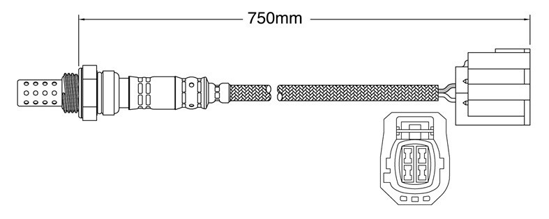 Post-Cat oxygen sensor for Mazda Verisa ZY-VE 4-Cyl 1.5 5/05-8/14 ...