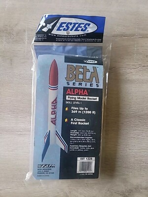 Estes Beta Series Alpha Flying Model Rocket Kit. 1225. Beginner, Skill ...