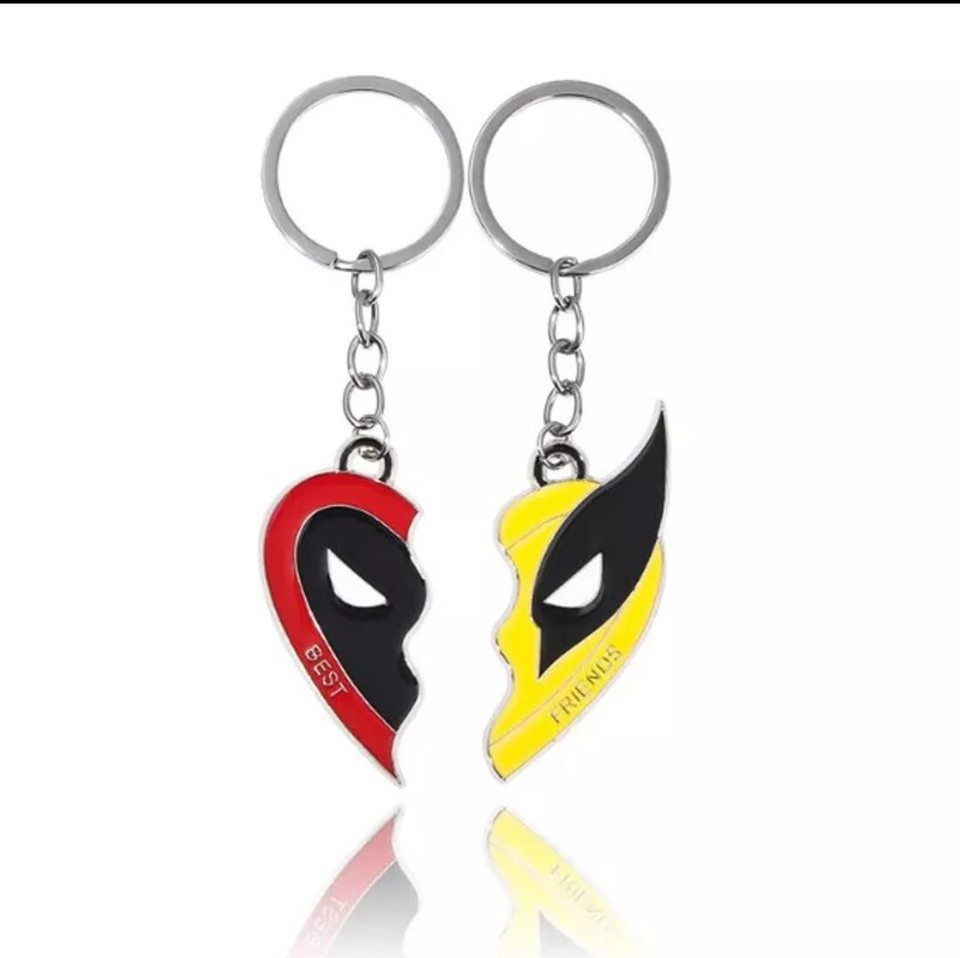 Deadpool and Wolverine Best Friends Key Rings Set Marvel Movie ...