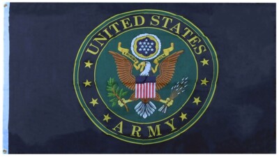 3X5 US Army Circle Logo Emblem BLACK Polyester Flag Banner LICENSED | eBay