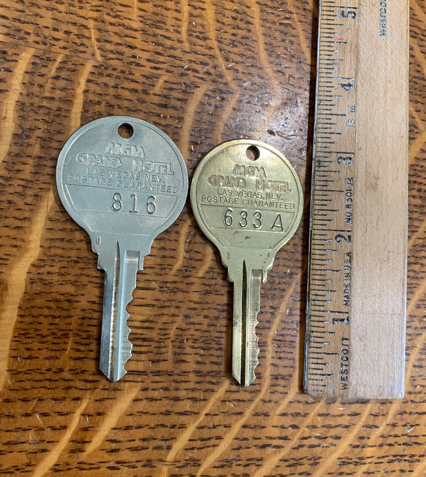 2 Vintage MGM GRAND HOTEL CASINO Las Vegas, Nevada - Oversized Room ...