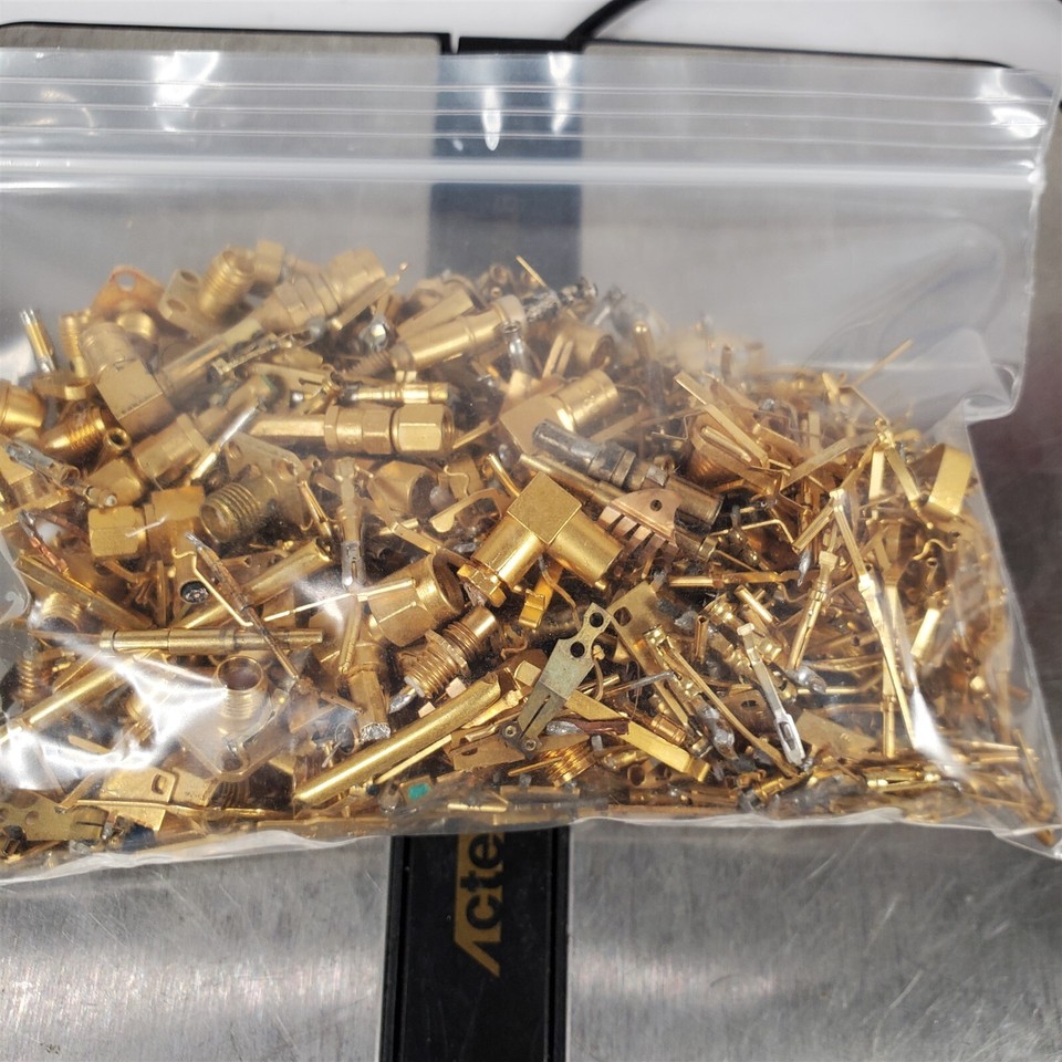 1+ LB (453+ Grams) Gold plated Pins Connectors... 60-80s Scrap Gold ...