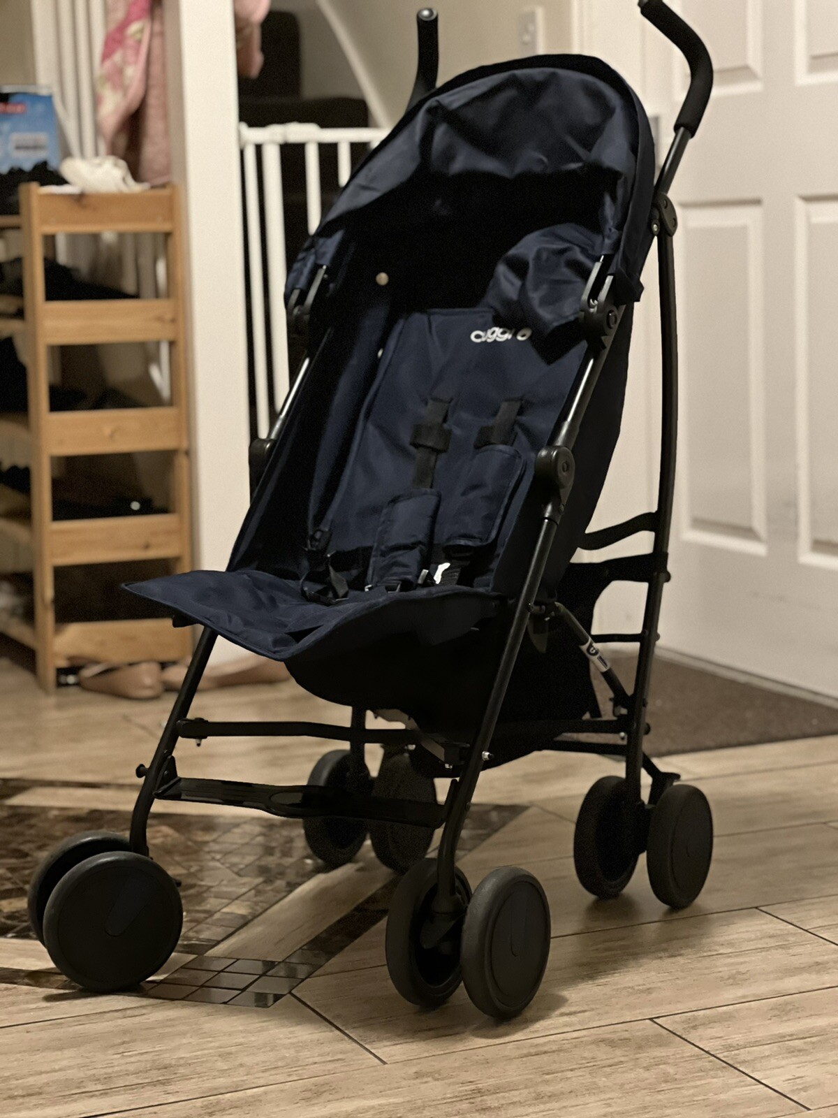 Cuggl Pushchair Pram Stroller Ink Blue - Rain Cover & Shopping Basket ...