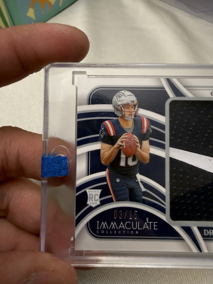 2024 Panini Immaculate Drake Maye Nike Glove Patch 3/15 RARE 1 of 1 # ...