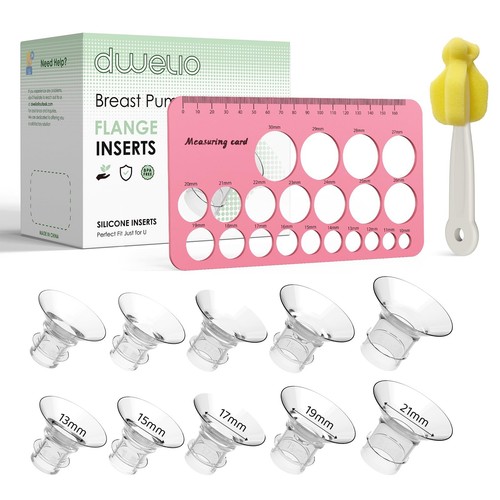 Dwelio Flange Sizing Kit with 10PCS Silicone Flange Inserts 13/15/17/19 ...