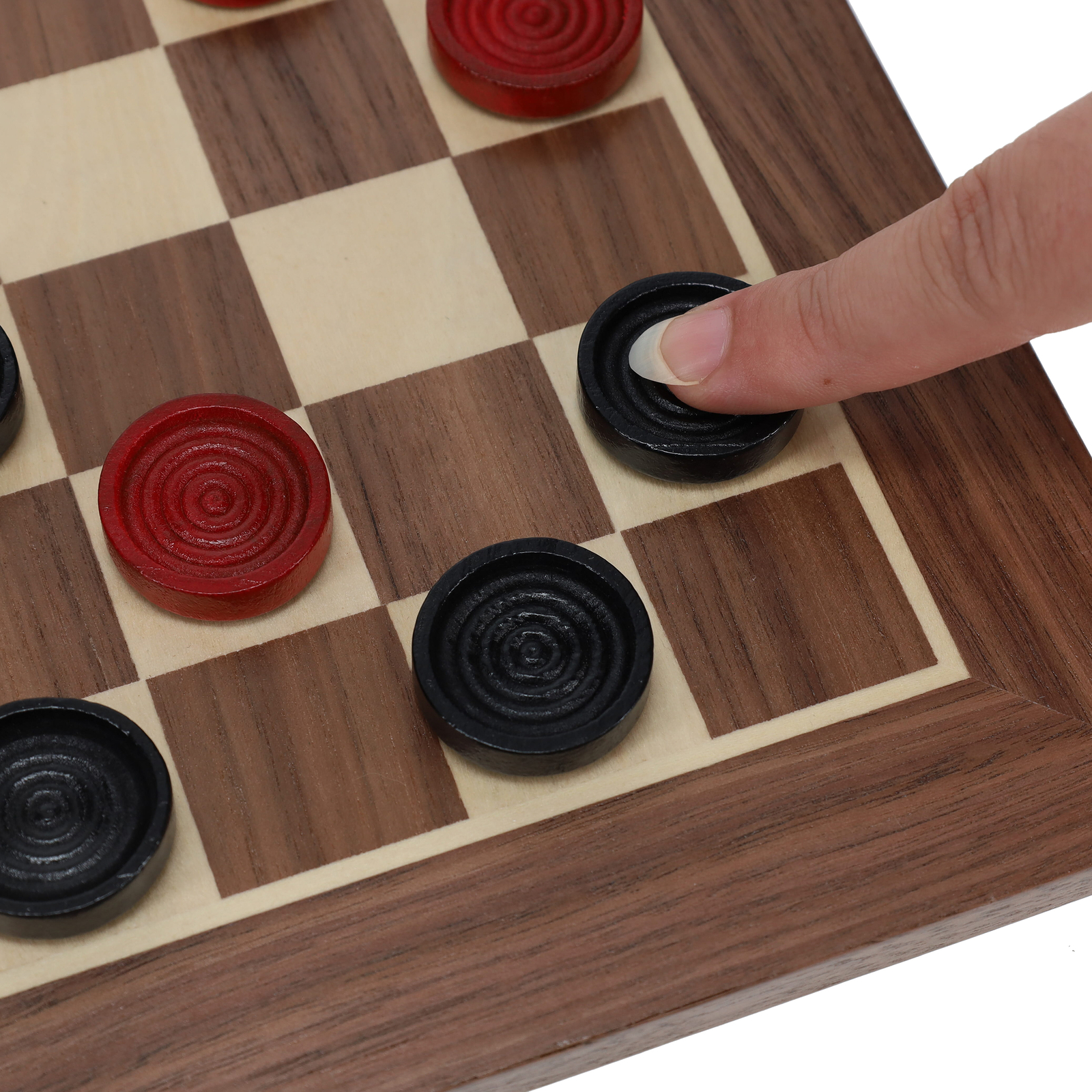 WE Games Old School Red and Black Wooden Checkers Set -11.75 in. | eBay