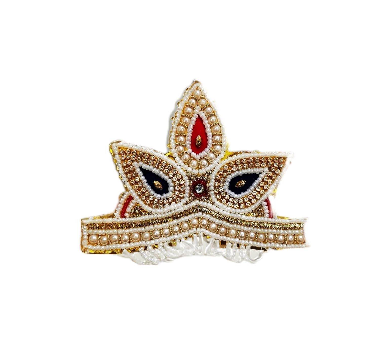 Crown / Mukut for Mandir devi 4-5 inch approx (1 Piece) Design may Vary ...