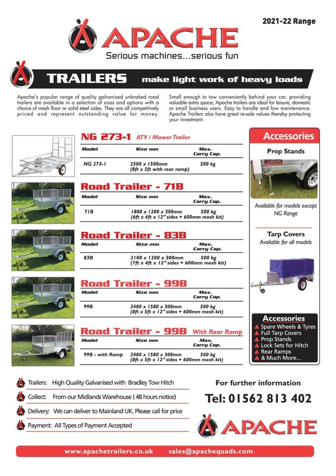 Heavy Duty Trailer Brand New Fully Galvanised Apache Trailers 8x5 Cage ...