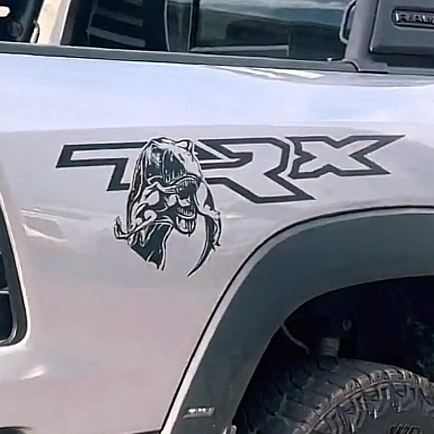 RAM TRX Bedside Decal Set - OEM Size W/ Raptor Eater Logo ...