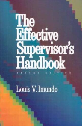 Effective Supervisors Handbook (AgencyDistributed) - Paperback - GOOD ...