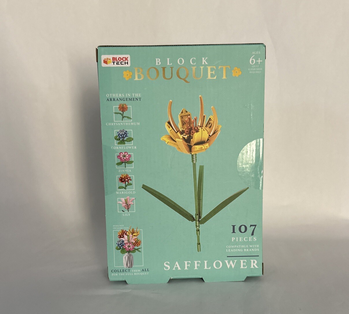 BLOCK TECH SAFFLOWER Flower Building Block Set 107 Pieces | eBay