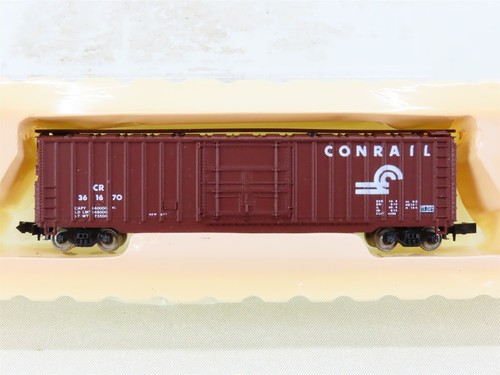 N Scale Con-Cor 0001-01471P CR Conrail 50' Rib Side Box Car #361670 for ...