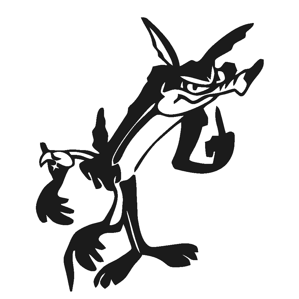 Sticker autocollant cartoon coyote doigt d'honneur | eBay