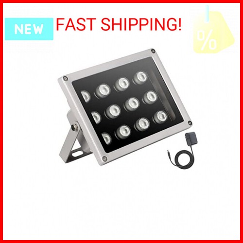 Univivi IR Illuminator, 850nm 12 LEDs Wide Angle IR Illuminator for ...