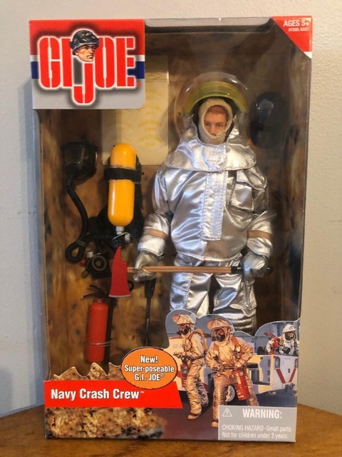 Gi Joe Hasbro 2001 Navy Crash Crew 12 Inch Action Figure Super-poseable ...